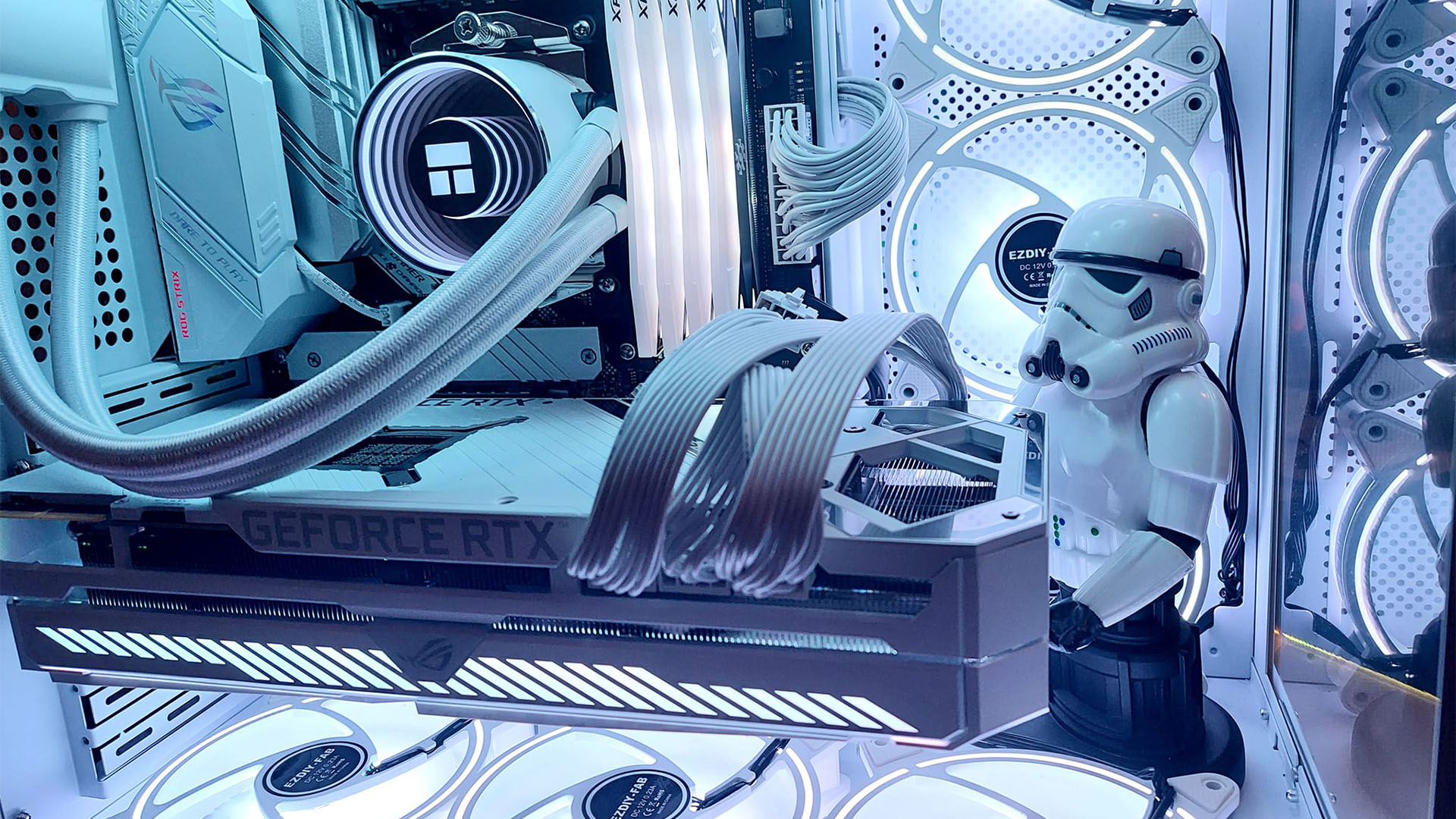 This dazzling all-white gaming PC has a hidden Star Wars secret