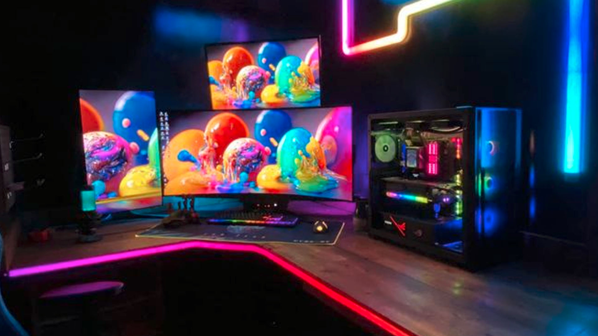This dazzling custom gaming PC build is a neon RGB dream